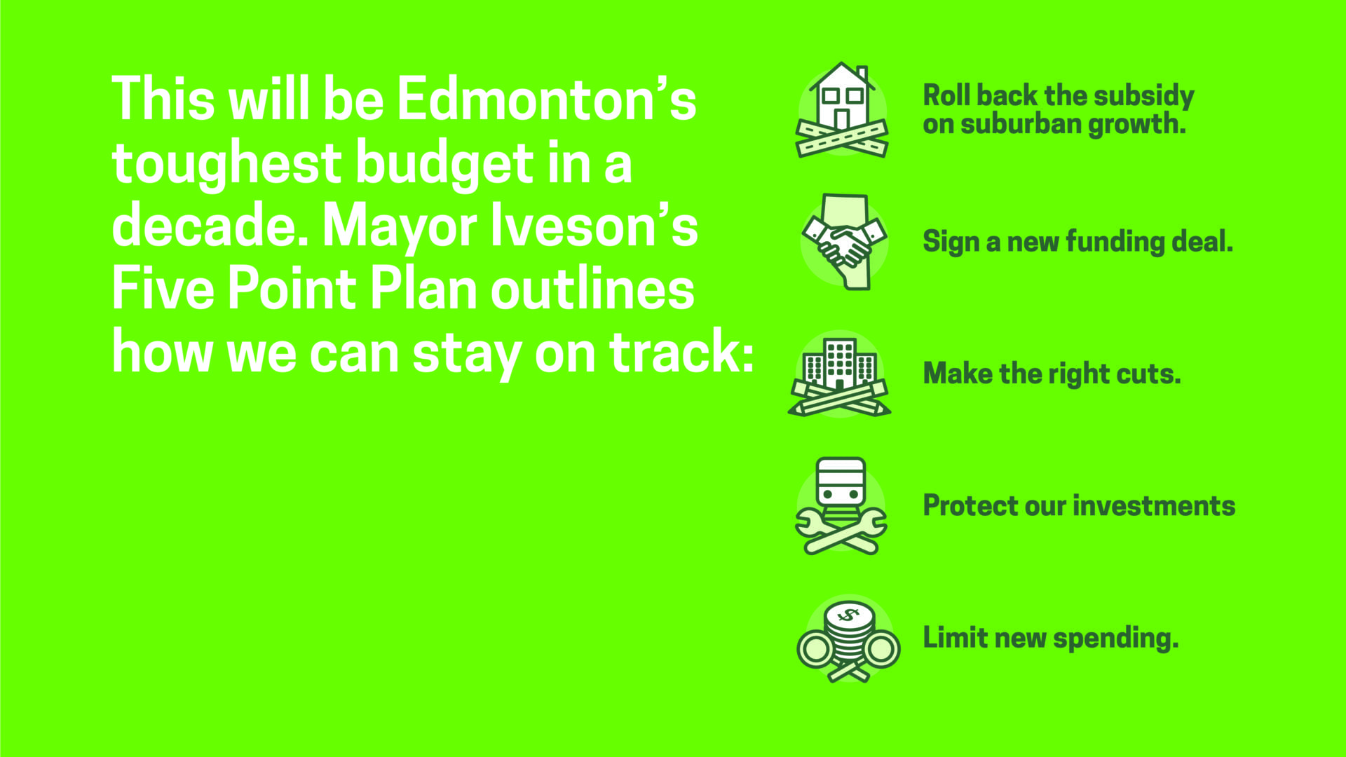 A 5 Point Plan For Budget 2018 Don Iveson